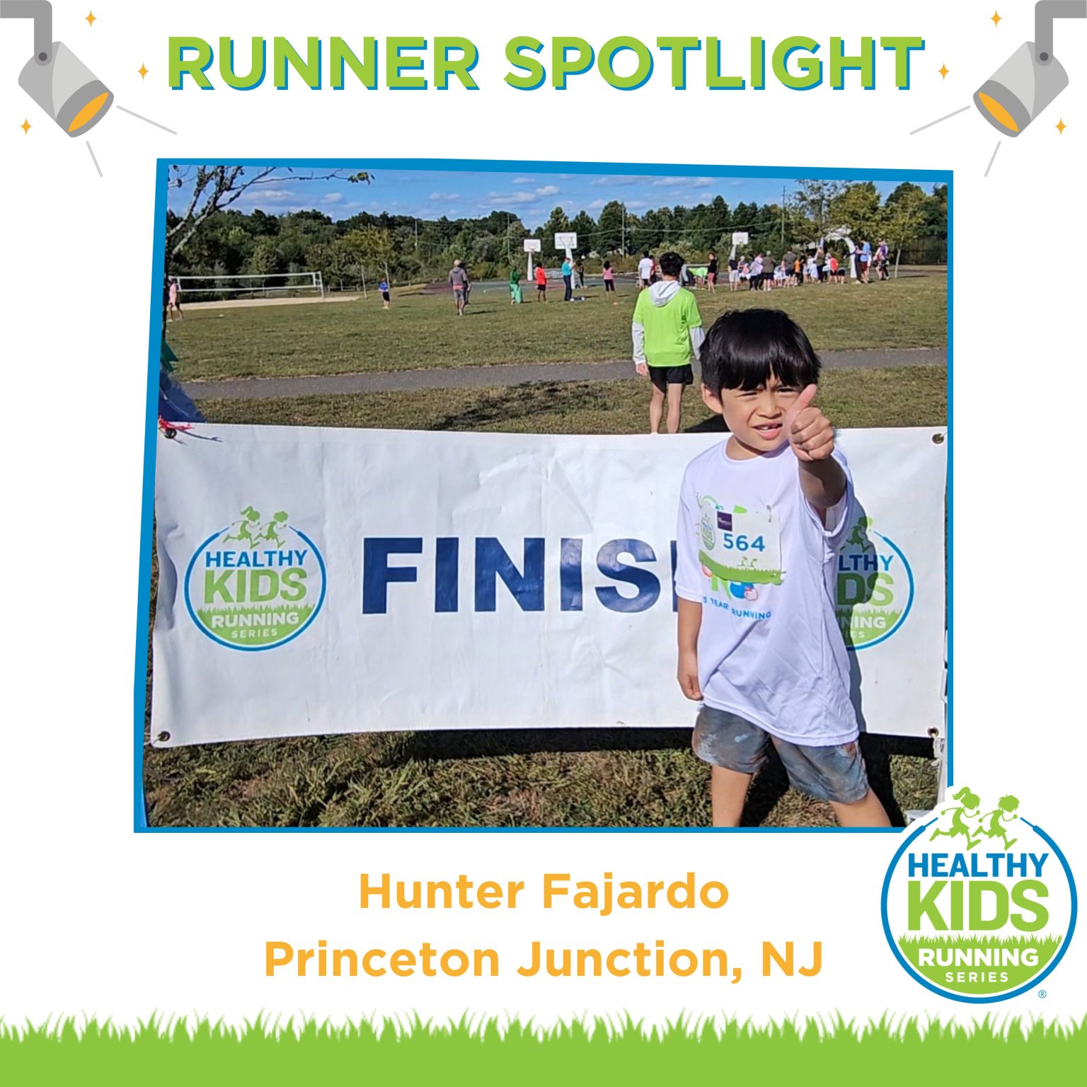Runner Spotlight: Hunter Fajardo, Princeton Junction, NJ - Healthy Kids Running Series